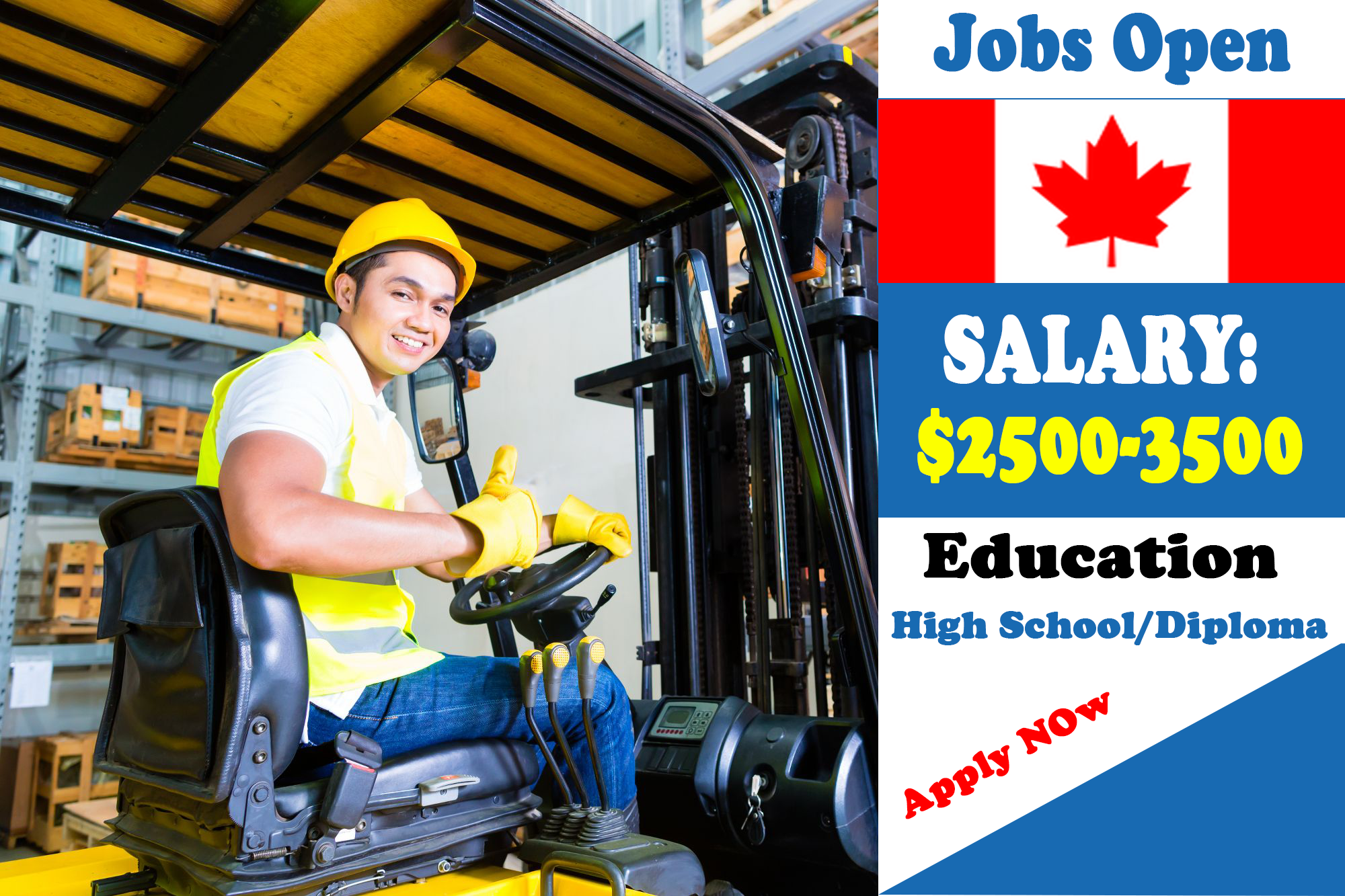 Forklift Jobs in Canada with Visa Sponsorship - Neb Student