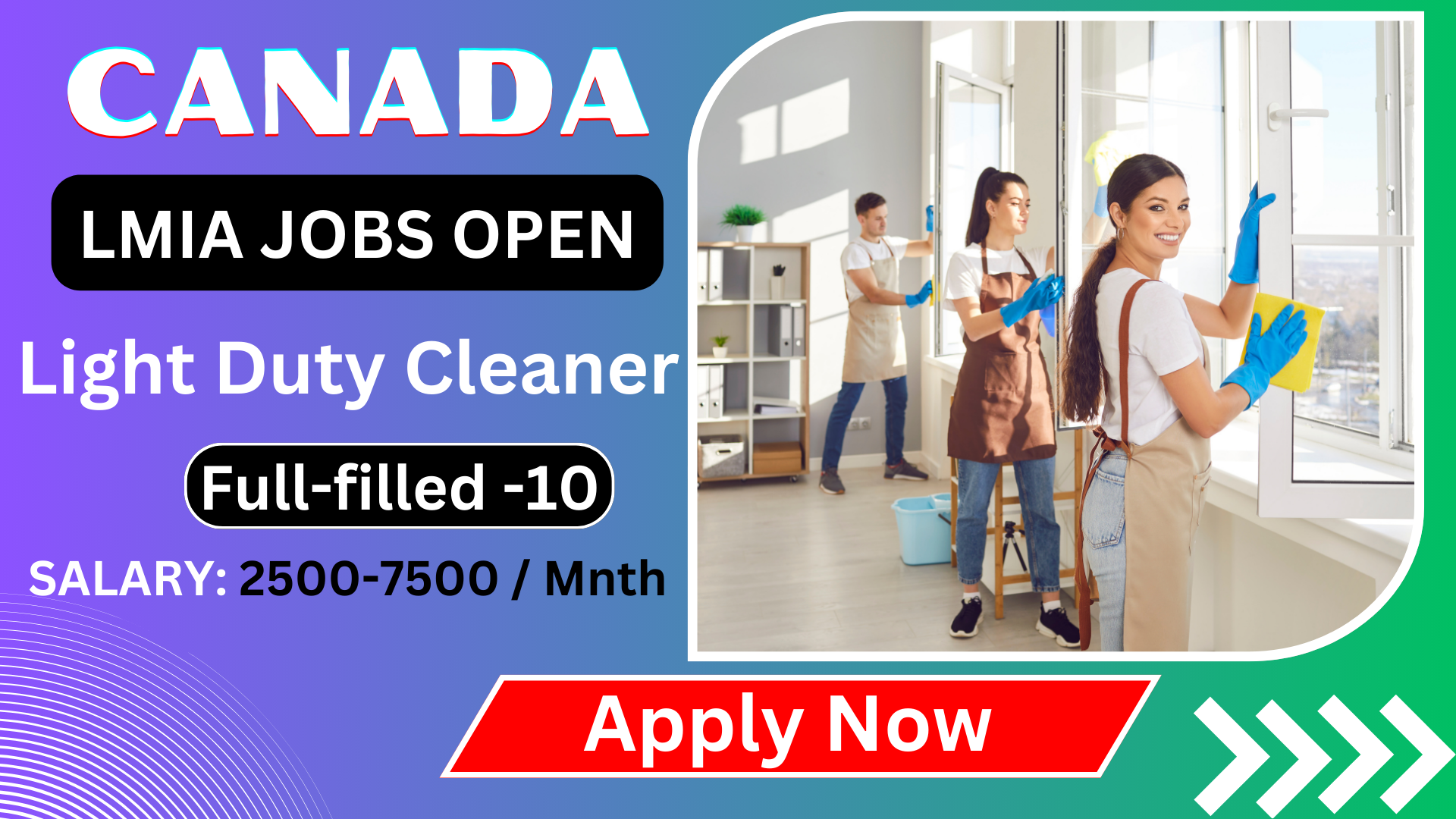 Light duty cleaner in Canada for Foreigners with Visa Sponsorship - Neb ...