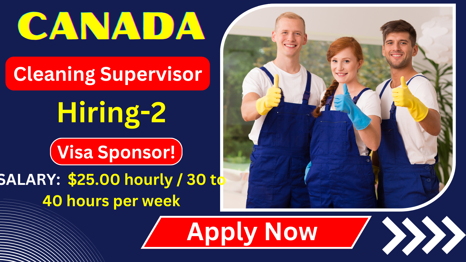 Urgent Need – Cleaning Supervisor in Canada - Neb Student