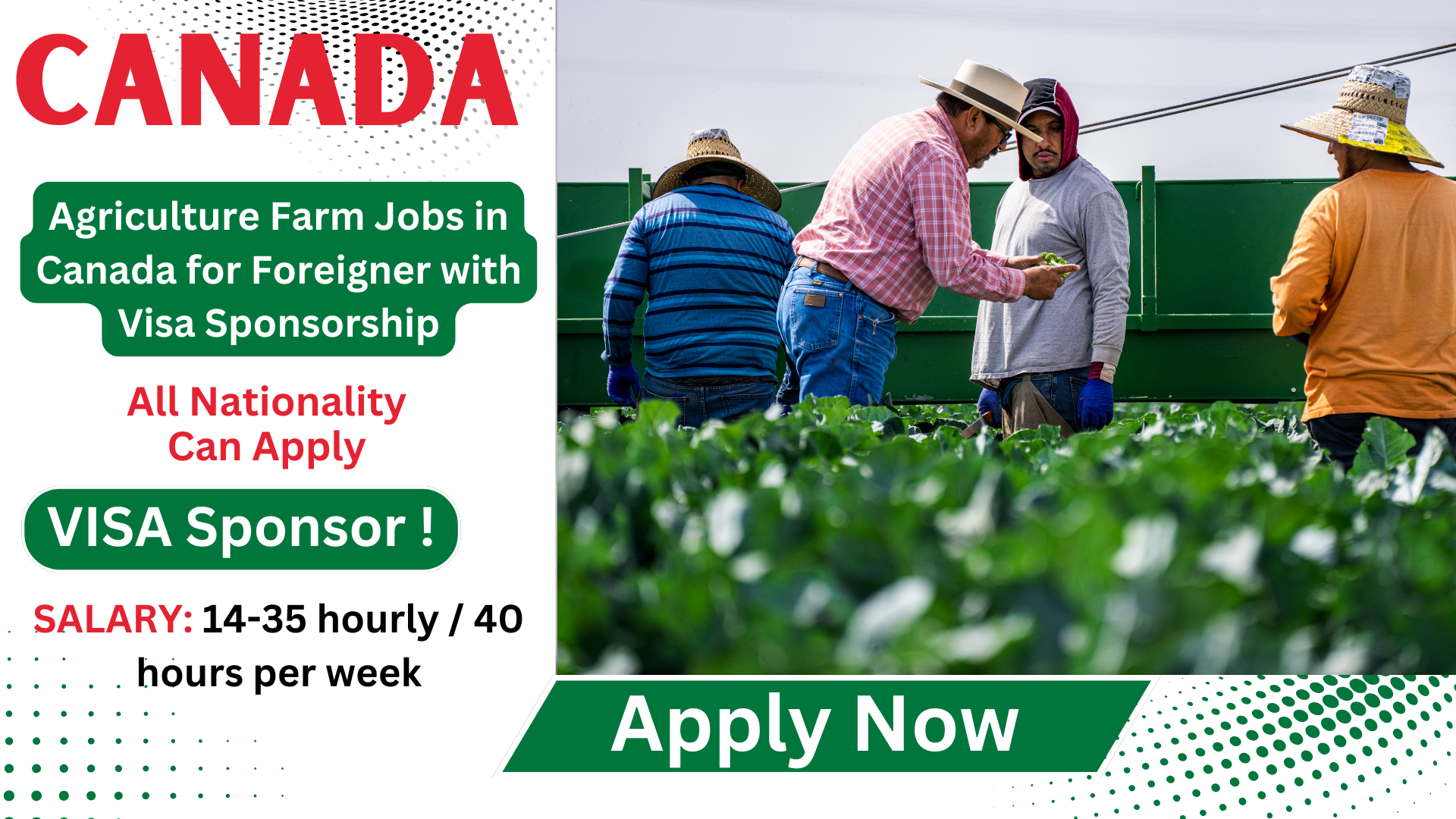 Agriculture Farm Jobs in Canada for Foreigner with Visa Sponsorship ...